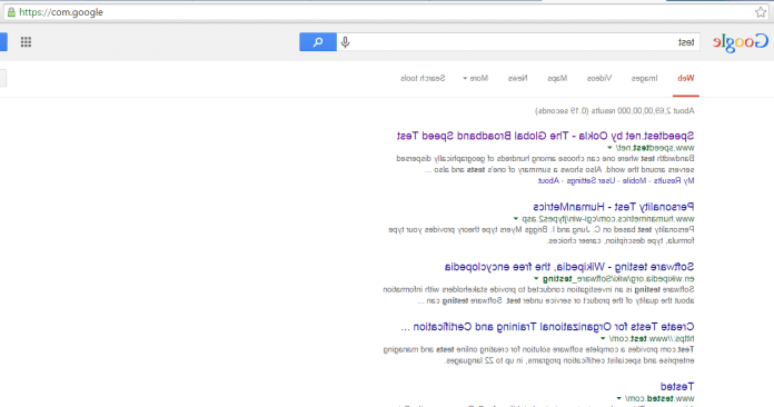 April Fool Easter Egg Google gives reverse Google