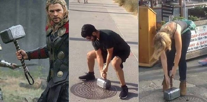 'Working' Thor's hammer build by engineer that only can be lifted by him