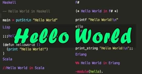 Here is how you can say 'Hello World' in 26 different coding languages ...