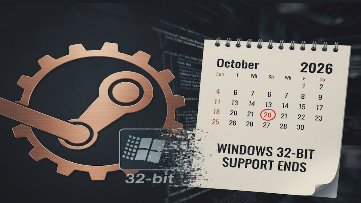 Steam To End Support For Windows 32-Bit In 2026 » TechWorm