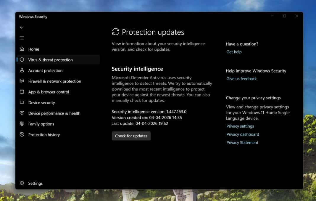 How To Update Windows Security Signatures Manually On Windows 11/10